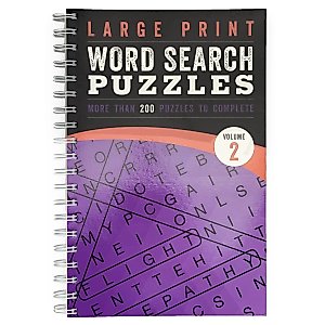 Large Print Word Search Puzzles Volume 2: Over 200 Puzzles to Complete with Solutions - Include Spiral Bound / Lay Flat Design and Large to Extra-Large Font for Word Finds (Brain Busters)