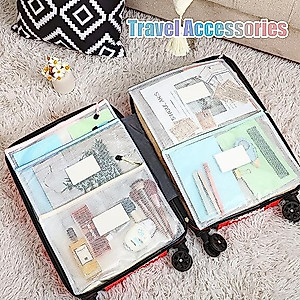 EOOUT 24pcs Zipper Bags Mesh Bags with Zipper, Mesh Zipper Pouch Durable Pouches for Organization Storage, Letter Size/A4 Size, for Travel Organize and Office Supplies