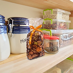 APQ Gusseted Plastic Bags 6" x 3" x 15", Pack of 100 Plastic Clear Gift Bags for Favors, Cookies, Candies, 2 Mil Thick Clear Poly Gusseted Bags with Open Top, Water-Resistant Clear Plastic Treat Bags