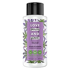 Love Beauty and Planet 100% Biodegradable Shampoo Soothe & Nourish Dry Scalp Hemp Seed Oil & Nana Leaf Sulfate-free, Silicone-free, Cruelty-free, Vegan Shampoo 13.5 oz