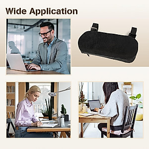 Epicover Memory Foam Chair Armrest Pads, 1 Pair Office Chair Arm Pads, Gaming Chair Arm Rest Pillows, Desk Chair Elbow Support Cushions for Offices, Study Rooms, Game Rooms