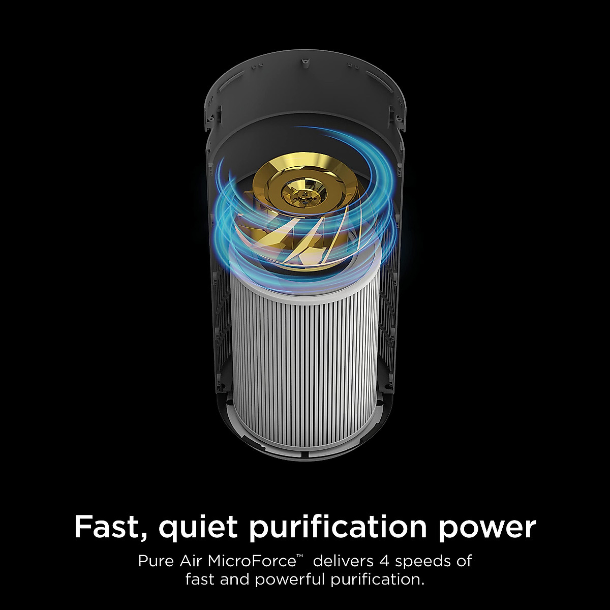 Shark HP202 Clean Sense Air Purifier MAX for Home, Allergies, HEPA Filter, 1200 Sq Ft, XL Room, Living Room, Whole Home, Captures 99.98% of Particles, Pollutants, Dust, Smoke, Allergens & Smells, Grey