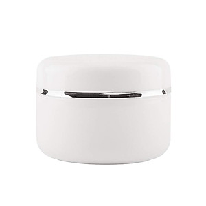 6 Pack 3.4oz/100g Empty Plastic Clear Round Jars Bottles With Inner Liners and Screw Lid Refillable Make-up Cosmetic Jars Face Cream Lip Balm Lotion Storage Container