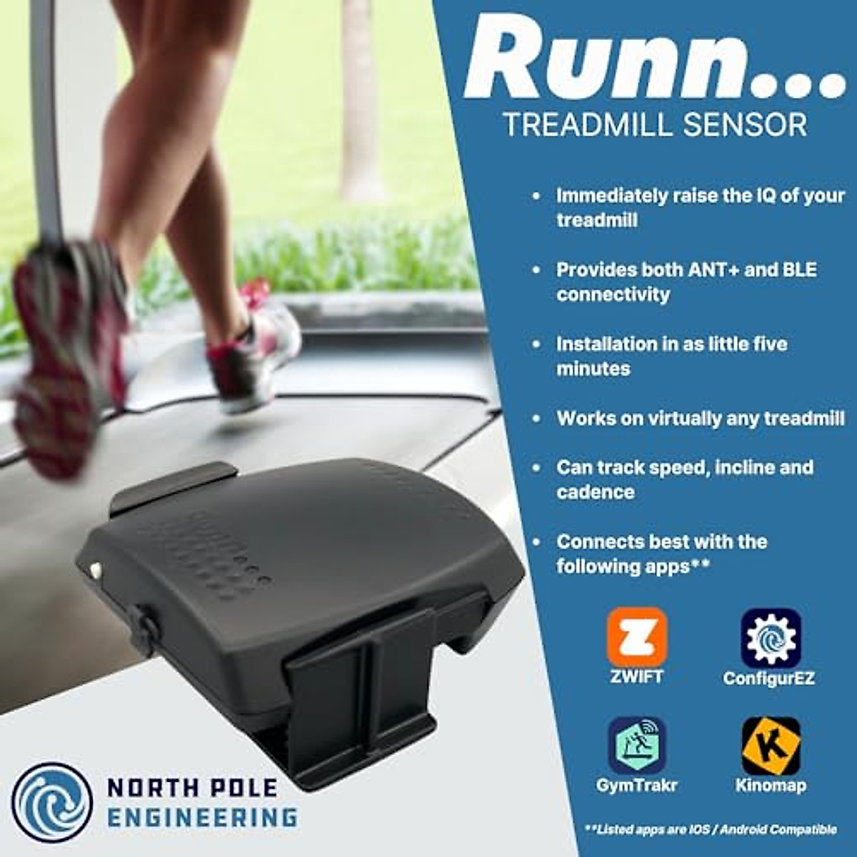 Runn... Retrofit Smart Treadmill Sensor - Make Your Treadmill a Smart Treadmill!