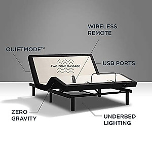 Tempur-Pedic Ergo 2.0 Bed Base Adjustable, Queen, Black