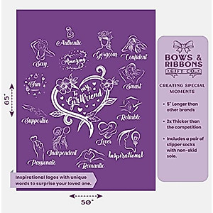 Gifts for Girlfriend Softest Throw Blanket (65" x 50") and Sherpa Socks Set, Gifts for Her, Girlfriend Gifts, Birthday Gifts for Girlfriend, Long Distance Relationship Gifts, Girlfriend Gift Ideas.