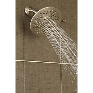 Moen Velocity Eco-Performance Brushed Nickel Two-Function Rainshower 8-Inch Shower Head with Immersion Technology, S6320EPBN