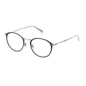 Levi's Men's LV 5001 Oval Prescription Eyeglass Frames, Matte Blue/Demo Lens, 50mm, 20mm