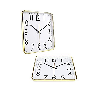 zxb-shop Wall Clock for Living Room Kitchen Creative Kitchen/Living Room/Office Large Ultra-Quiet Quartz-Free Movement Rectangular Design Wall Clock (13 Inches) Home/Office/Classroom/School Clock