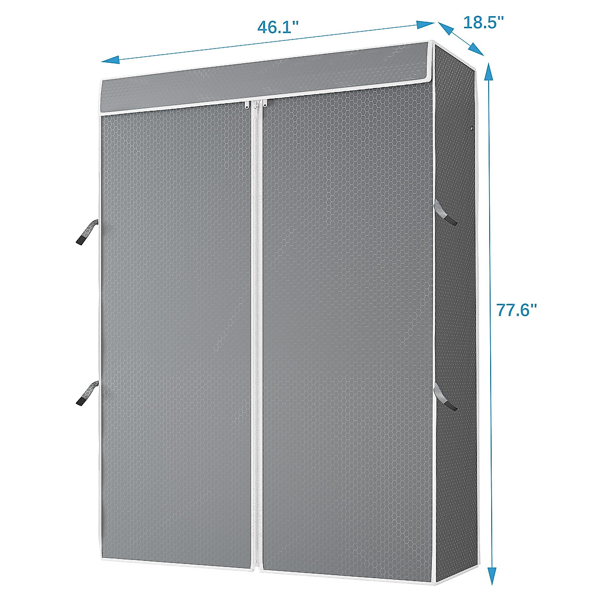 VIPEK Grey Upgarded Polyester Cover, Only fit V12 Garment Rack, 46.1" L x 18.5" W x 77.6" H