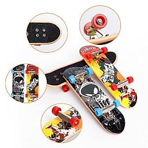 KETIEE 2 Kit Finger Skateboard for Kids Mini Skateboard Finger Boards Toys Gifts for Children Finger Skater Fingerboards Ultimate Sport Training Props Creative Fingertips Boards Mini Finger Toy