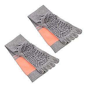 SOIMISS 1 Pair Yoga Socks Five Finger Socks Womens Stockings Toe Socks for Women Toe Separator Socks Alignment Socks Athletic Hospital Stockings Anti-Slip Yoga Socks Middle Tube Socks Heel
