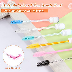 Disposable Mascara Brushes Diamond Eyelash Spoolies Makeup Brush Mascara Wand in Sanitary Tube Lash Supplies(20 Pcs, Mix)