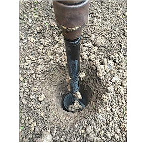 VASGOR 3.5" x 24" Auger Drill Bit for Planting - Easy planter garden Auger - Bulb & Bedding Plant Augers - Post hole Digger for 3/8” Hex Drive Drill