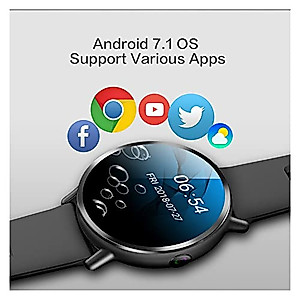 JAITEA Men's Smartwatch Women's GPS WiFi Android Smartwatch 900mAh 8MP Camera 1G 16GB Sports Watch 2 Inch 640 * 590 HD Men (Color : LEM X Set, Size : A)