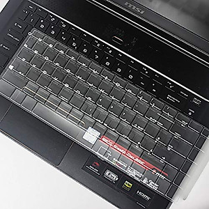 CaseBuy Premium Clear Keyboard Cover for MSI GS65 GF63 Stealth Thin 15.6"/MSI PS63 P65 WP65 WS65 15.6 Inch/MSI PS42 14 Inch Gaming Laptop, Ultra Thin Dustproof Protective Skin, TPU