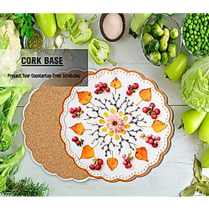 Ceramic Stone Trivets for Hot Pots and Pans, Versatile Trivet with Cork Base, Heat Resistant Mats for Countertop, Trivets for Hot Dishes, Set of 4
