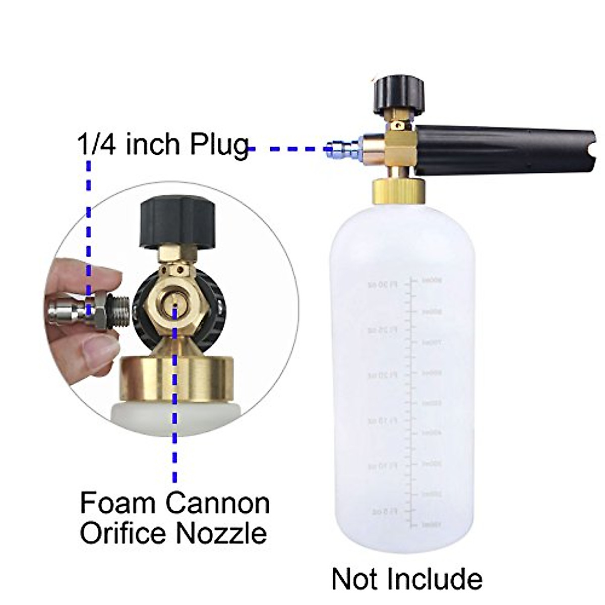 RIDGE WASHER 1.1 mm Foam Cannon Orifice Nozzle, Universal Thread Tips for Snow Foam Lance, 2-Pack