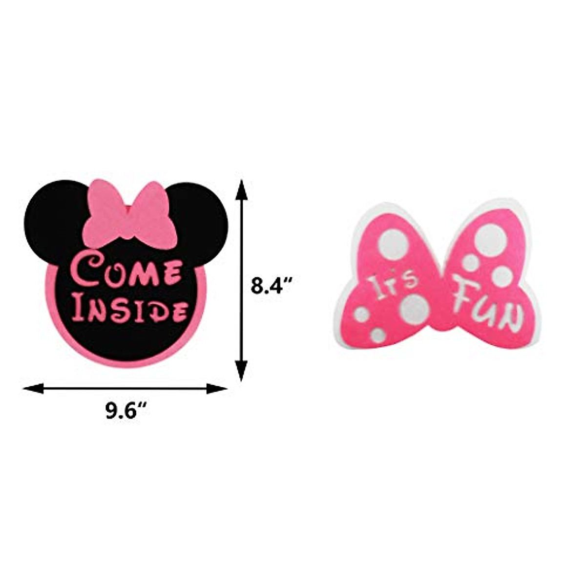 Minnie Mouse Door Sign for Girl's Birthday Party Decorations