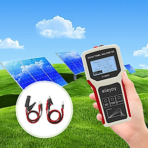 PENCHEN Portable Handheld Photovoltaic Panel Multimeter Auto/Manual MPPT Detection Solar Panel MPPT Tester with LCD Backlight Display Open Circuit Voltage Testing Tool Multiple Safety Protections