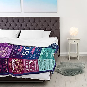 50th Birthday Gifts For Women 50"x60" Blanket, 50th Birthday Gift Ideas, 50 Birthday Gifts For Women, 50 Year Old Gifts For Women, 50th Birthday Decorations Women, 50th Bday Gifts Women Throw Blankets
