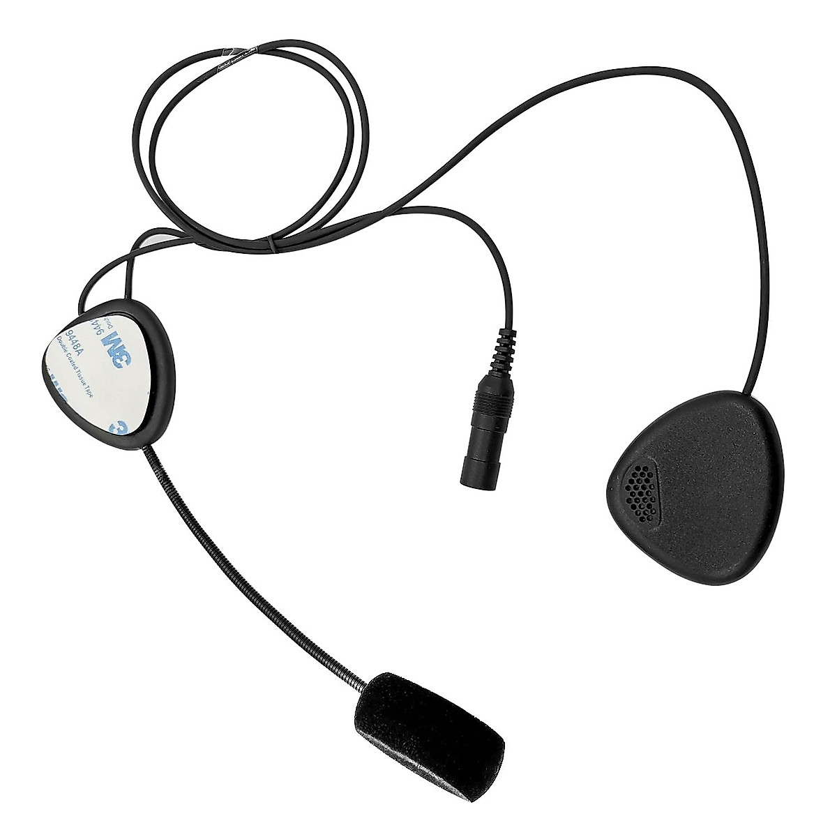 Rataok Motorcycle Helmet Plug in Headset with Microphone Rugged Racing 2 Pin Two Way Radio Headphone Wired Earpiece for Baofeng Retevis Kenwood uv5r rt21 TK Walkie Talkie