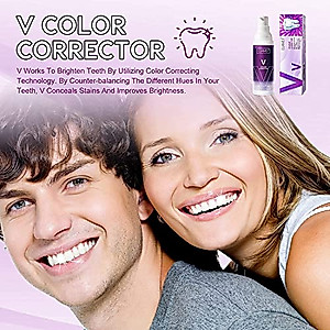 2Pcs Teeth Whitening Toothpaste, Dental Colour Corrector, Purple Toothpaste for Teeth Whitening, Travel Toothpaste, Non-invasive Purple Teeth Whitener Tooth Paste, Reduce Yellow Stains