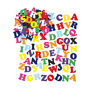 Baker Ross EV9034 Self Adhesive Felt Letters - Pack of 550, Perfect for Children to Decorate Fabric, Books, Cards, Ideal for Home Work, Classroom Activities and Craft Group Projects, Assorted, 23mm