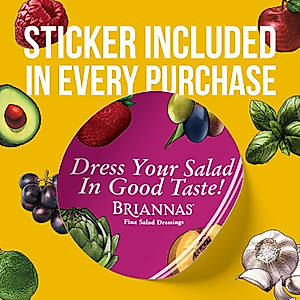 BRIANNAS - Home Style Classic Buttermilk Ranch Dressing – Fine Salad Dressing made with Premium Ingredients - Gluten Free, Kosher, & Low Sugar Dressing - 12 oz. Bottle