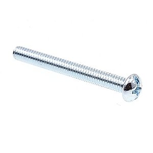 Prime-Line 9005072 Machine Screw, Round Head, Slotted/Phillips Combo, #12-24 X 2 in, Zinc Plated Steel, Pack of 100