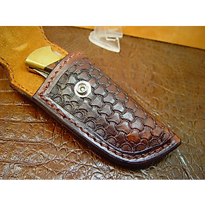 Custom Made Buck 110 Knife Sheath is lined with Soft Suede to Protect You Finer Knives.