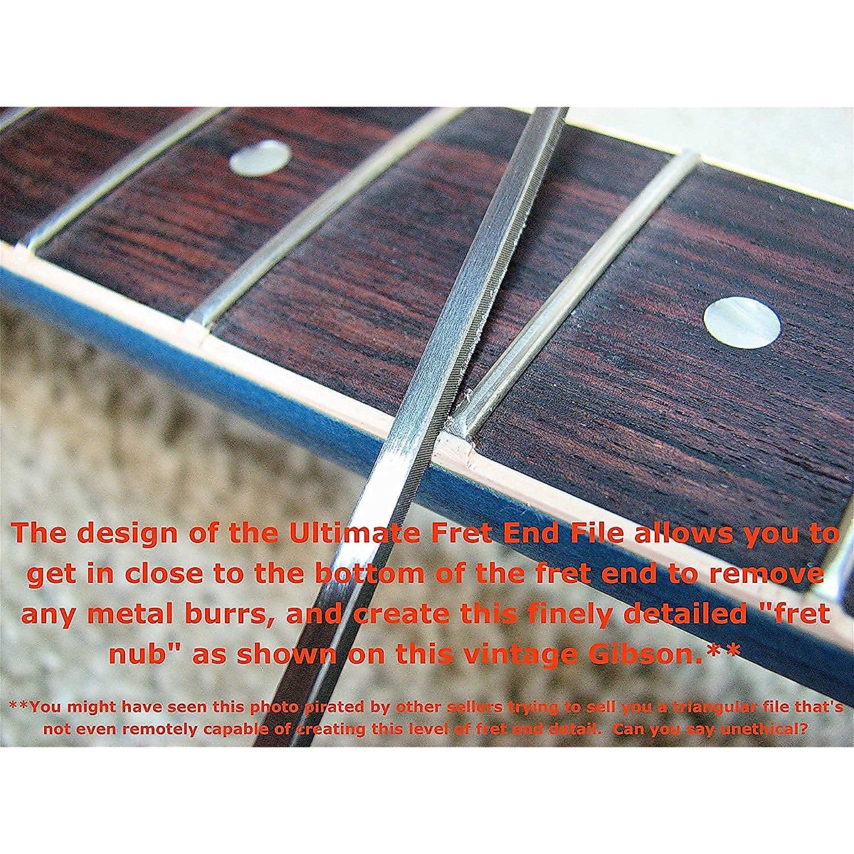 FretGuru Ultimate Fret End File 2 - Fix Sharp Fret Ends, Fret Sprout, Fret End Dressing File Pro Luthier Tool Guitar Tech [FINALLY AVAILABLE AGAIN - ADVANCED NEW DESIGN SHIPPING NOW]
