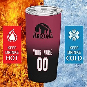Custom Car Tumbler,Tumblers Stainless Steel 20.8oz,Personalized Football Cup,Sports Travel Coffee Mug,Customized Presents Gifts for Mother's Day Friends Fan Players Coach Lovers,Custom Number and Name
