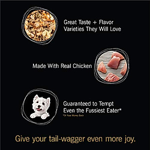 CESAR Simply Crafted Adult Wet Dog Food Meal Topper Variety Pack, Chicken, Carrots, Potatoes & Peas and Chicken, Sweet Potato, Apple, Barley & Spinach, (8) 1.3 oz. Tubs