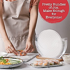 Oishi Tableware Rice Paper Water-Spring Roll Water Bowl,Rice Paper Holder for Rice Paper Wrappers for Spring Rolls,Summer Rolls. Spring Roll Maker,Banh trang holder 1 Pack Rice Paper Not Included