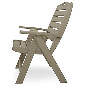 Trex Outdoor Furniture Yacht Club Folding Highback Chair, Sand Castle