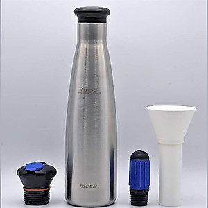 MOSA Soda Splash Portable Soda Maker Water Bottle Made from Food-Grade Stainless Steel, 750 ml (25 oz) - Make Healthy and Tasty Fizzy Drinks Instantly!
