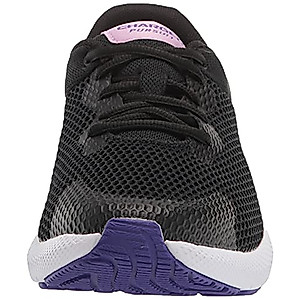 Under Armour Womens Grade School Charged Pursuit 2 Bl Running Shoe, Black/White, 5 Big Kid US