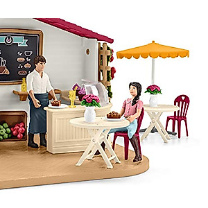 Schleich Horse Club 66-piece Horse Rider Café Playset with Horse Toy and Horse Accessories for Kids Ages 5-12