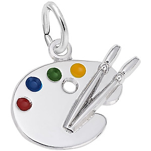 Sterling Silver Artist Palette Charm