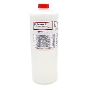 Laboratory-Grade Denatured Ethyl Alcohol, 95% - 1L (33.8 Ounces) - Not for Use on Body or Skin (Denatured with Isopropyl Alcohol & Methanol)