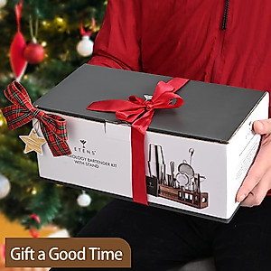 Etens Mixology Bartender Kit Bar Tool Set | Cocktail Making Kit Boston Shaker Set with Stand | Mixed Drink Mixing Professional Martini Shaking Tins Bartending | Home Barware Accessories Equipment