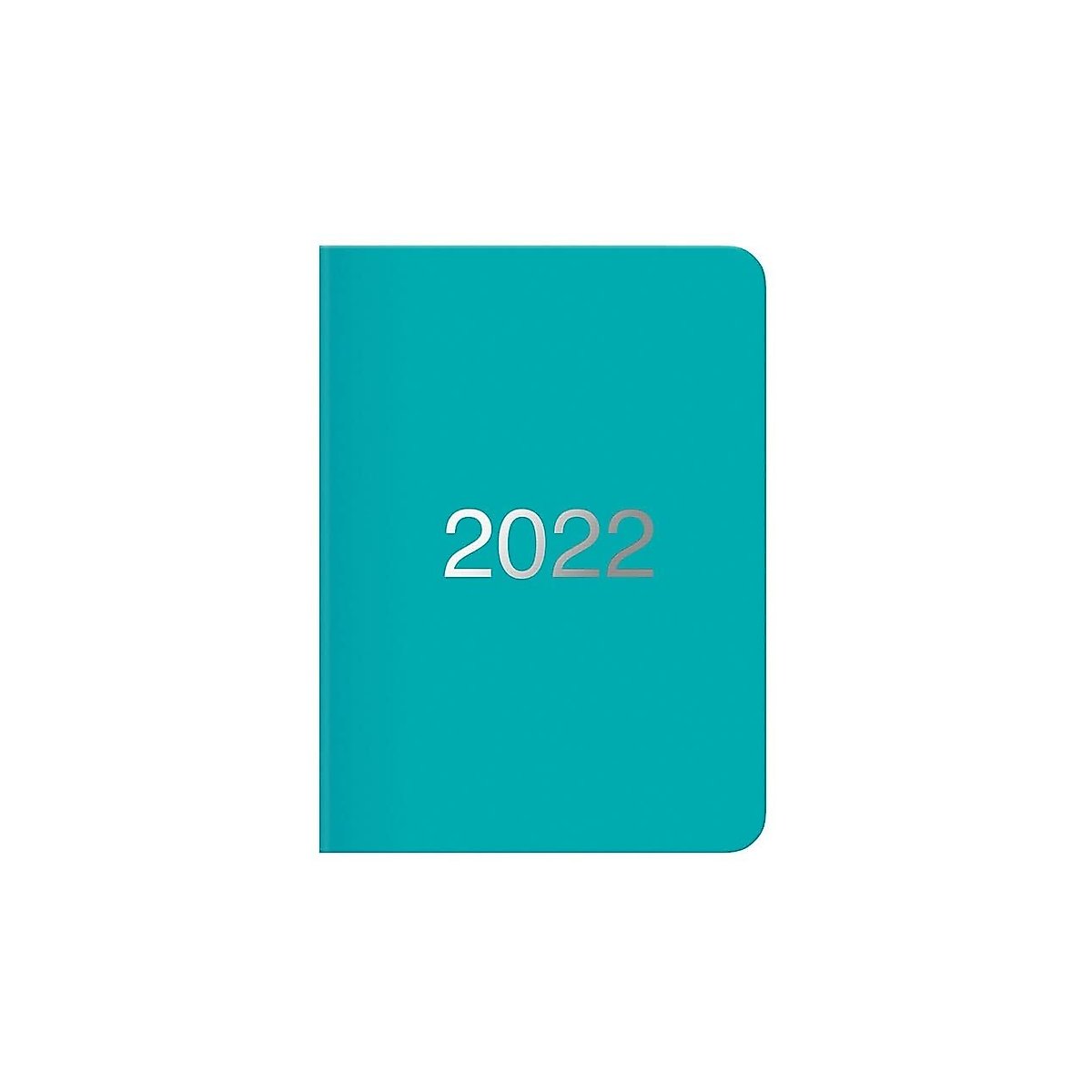 Letts Dazzle A6 week to view 2022 diary - turquoise