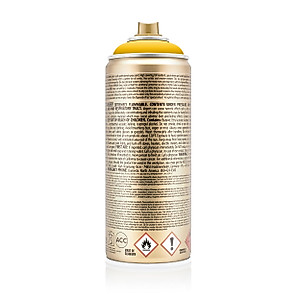 Montana Cans GOLD Spray Paint, 400ml, Shock Yellow (Model: MXG-S1010)