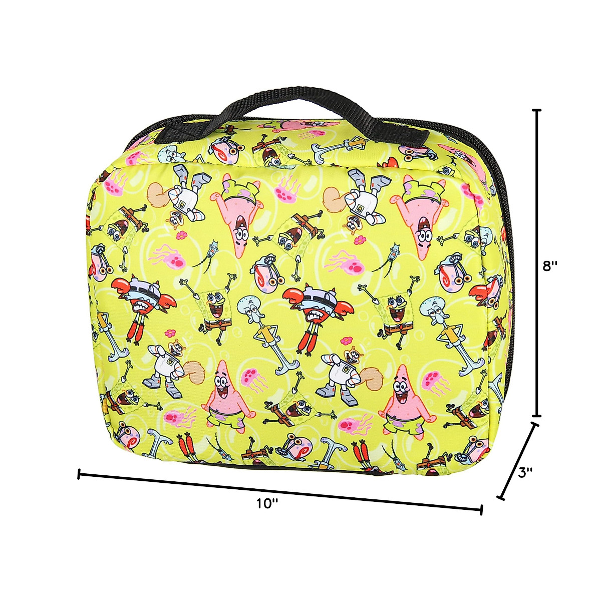 Nickelodeon SpongeBob SquarePants Characters Patrick Star Sandy Cheeks Mr. Krabs Squidward 2 Pc Lunch Box Backpack Bag Set