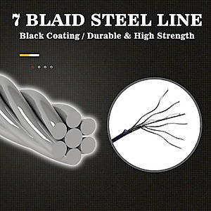 AMYSPORTS High Strength Fishing Leader Kit Heavy Rig Fishing Leaders Swivel Saltwater Line Wire Leader Snap Connector 20pcs 20inch 120lb