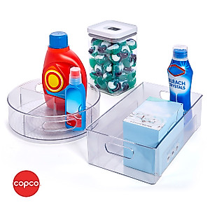 Copco Storage Turntable with Removable Dividers, 12 Inch, Clear