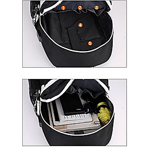 Anzeho Anime Attack on Titan Backpack Wings of Freedom Laptop Backpack Fit 15.6 Inch Schoolbag Bookbag Work Bag with USB Charging Port, Black-1