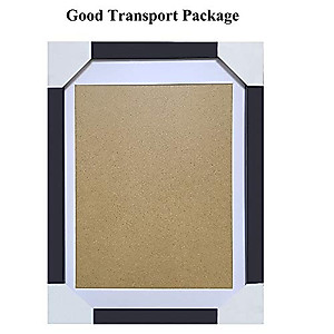 TeinJin 10x14 Picture Frames Made of Solid Wood Display 8.5x11 with Mat or 9.5x13.5 without Mat Diamond Painting Frame Wall Hanging or TableTop(Black)