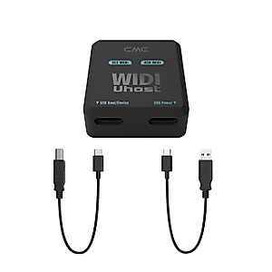 CME WIDI Uhost + USB-B OTG cable pack - Bluetooth USB MIDI Interface + USB host for Class Compliant USB MIDI devices via USB-B (printer) port